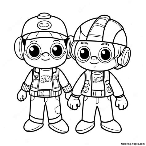 Mikey And Jj Coloring Page Coloring Pages Com