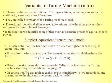 Automata Formal Languages Feodor F Dragan Kent State University 1