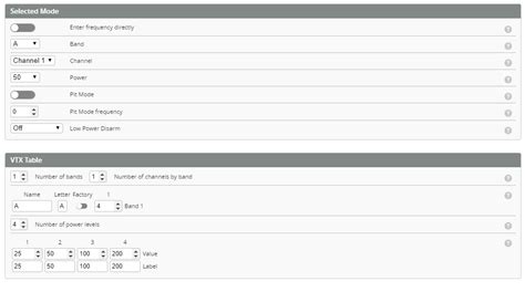 Vtx Table How To Input Only One Band · Issue 1744 · Betaflightbetaflight Configurator · Github