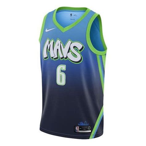 Nike Nba Basketball Sports Jersey Sw Fan Edition Dallas Mavericks 6 Bl