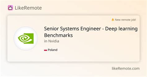 📩 Senior Systems Engineer Deep Learning Benchmarks At 🏢 Nvidia 📍