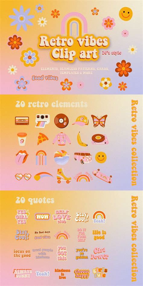 Retro Vibes Clip Art S Styles Retro Graphic Design Retro Vibe Retro