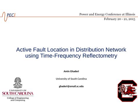 Pdf Active Fault Location In Distribution Network Using Time Frequency Reflectometry Ppt