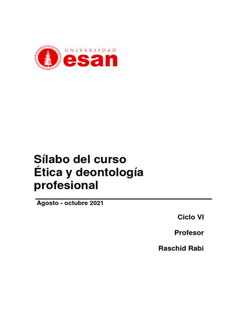 6etica Y Deontologia Profesional Pdf Evaluación Moralidad