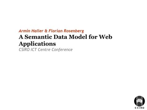 A Semantic Data Model For Web Applications Ppt