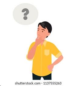 Man Thinking Question Mark Stock Vector Royalty Free 1137555263 Shutterstock