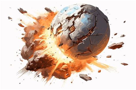 Fantastic Meteor Watercolor Detailed 3d Illustration Premium Ai