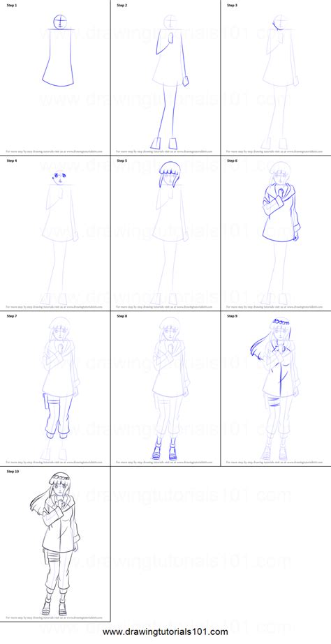 How To Draw Hinata Hyuga From Naruto Naruto Step By Step DrawingTutorials101 Com