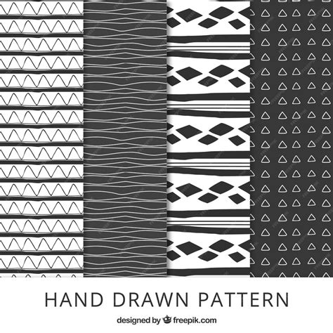Free Vector Hand Drawn Patterns