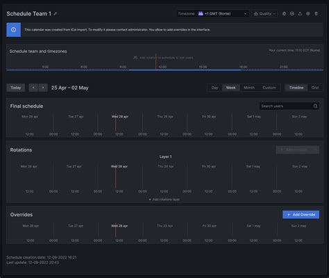 Allow Users To Create Overrides For Icalapi Schedules In Ui · Issue