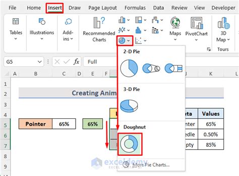 how to create a gauge chart in excel easy steps