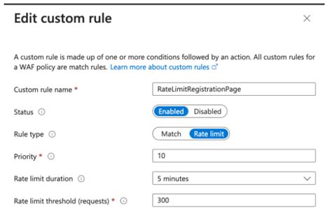 rate limit on azure waf frontdoor premium not working as expected