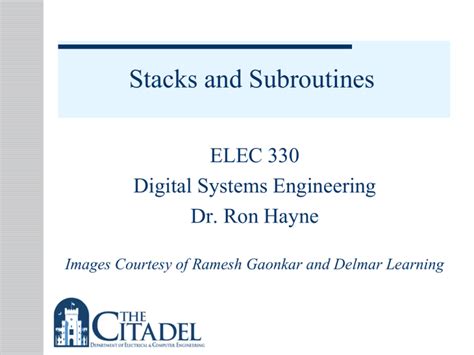 Stacks And Subroutines
