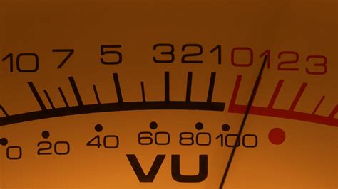 Download Analog Vu Meter Arrow Moves In Sync With Sound Level Sign On