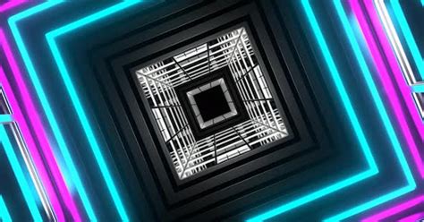 Cyan And Pink Square Strobe Light Tunnel Background Vj Loop In 4k Backgrounds Motion Graphics