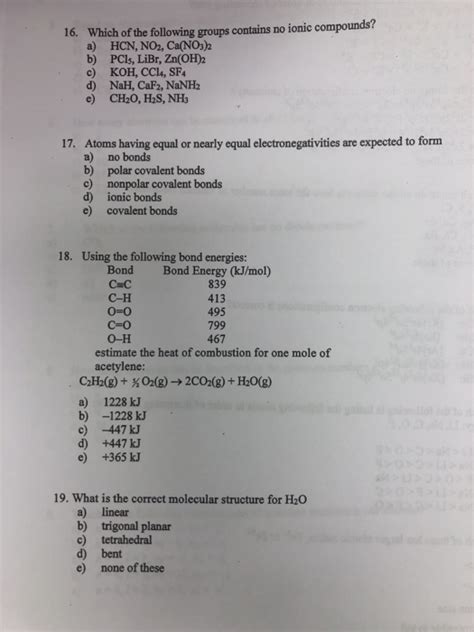 Solved 1e Based On Electronegativity Differences Which Of