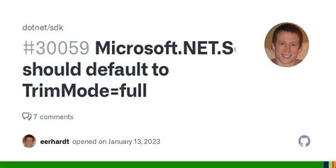 Microsoft NET Sdk Web Should Default To TrimMode Full Issue Dotnet Sdk GitHub