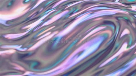 Pearlescent Liquid Surface Creating A Mesmerizing Holographic Effect