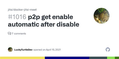 p2p get enable automatic after disable · issue 1016 · jitsi docker