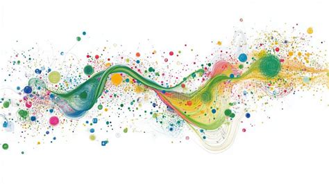 Colorful Organic Layout Of Flowing Connections In IoT Pattern Stock Illustration Illustration