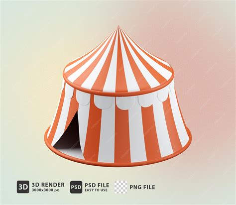 Premium Psd 3d Circus Tent
