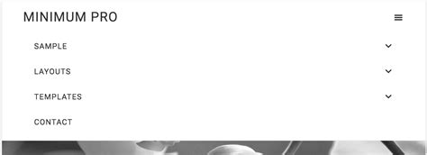 Inline Hamburger Menu Icon In Minimum Pro Sridhar Katakam