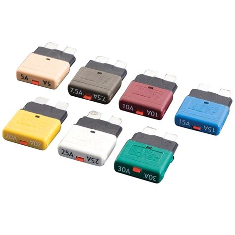 Huajunming 1pcs Circuit Breaker Blade Fuse 12v 24v Resettable 5 30a Marine Automatic Reset 30a