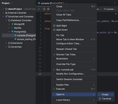 查询控制台 Intellij Idea 文档