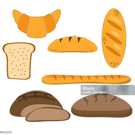 빵 제품이 있는 포스터 프레임 템플릿입니다 호밀 곡물 빵 프레첼 머핀 피타 치아 바타 밀 빵 크루아상 베이글 프랑스 바게트