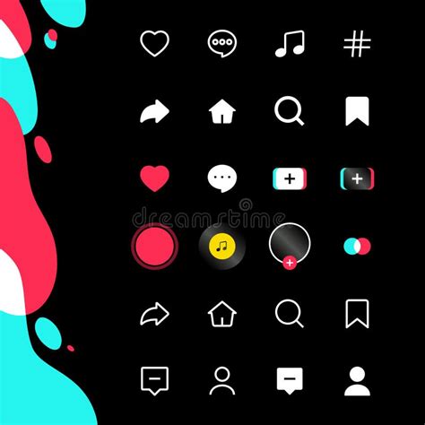 Social Media Interface Application Icon Stock Vector Illustration Of