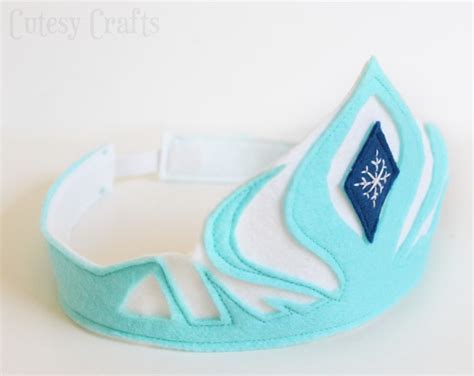 Felt Elsa Crown Template Cutesy Crafts