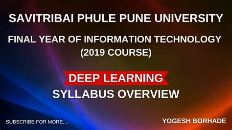 Sppu Be It 2019 Course Pattern Deep Learning Syllabus Overview Deep Learning Youtube