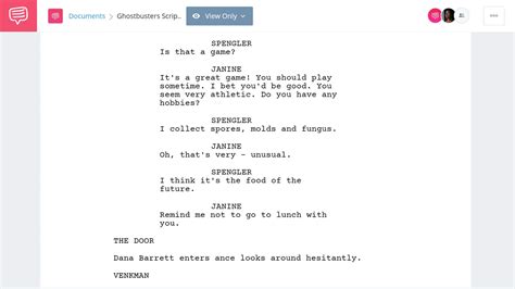Ghostbusters Script Pdf Download Quotes Characters And Plot