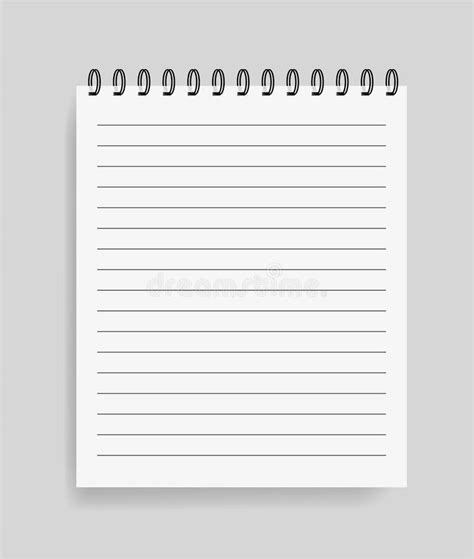 Realistic Notebook In Mockup Style Blank Notepad With Spiral Template Of Empty Notepad With
