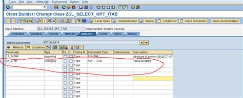 Global Class Passing Parameters Select Options And Internal Table