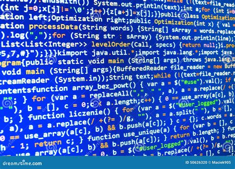 Coding Programming Source Code Screen Stock Photo Image Of Coding