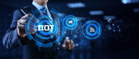 Iiot Industrial Internet Of Things Smart Industry 4 0 Technology Concept Stock Illustration