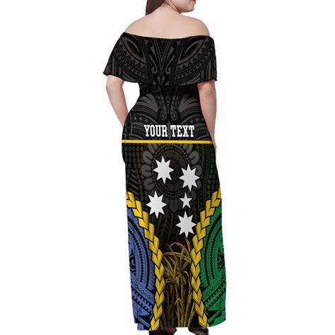 Personalised South Sea Islanders And New Ireland Off Shoulder Maxi