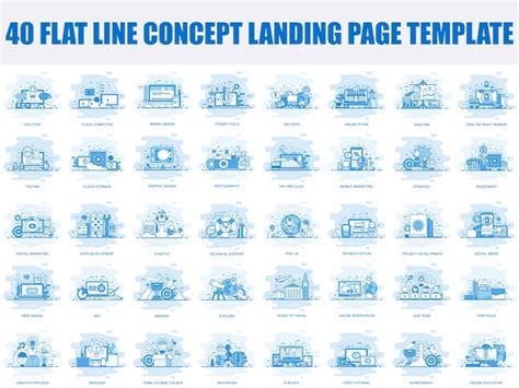 Premium Vector Set Of Landing Page Template For Web And App Development Ui Design Seo