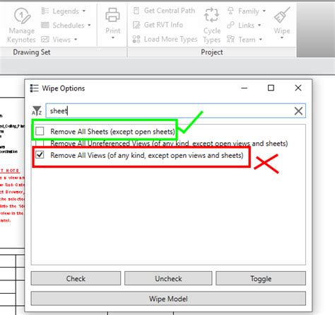 PyRevit Wipe Tool Remove All Views Doesn T Remove Revit Sheets Issue Pyrevitlabs