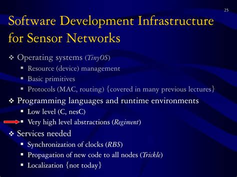 ppt software development infrastructure for sensor networks