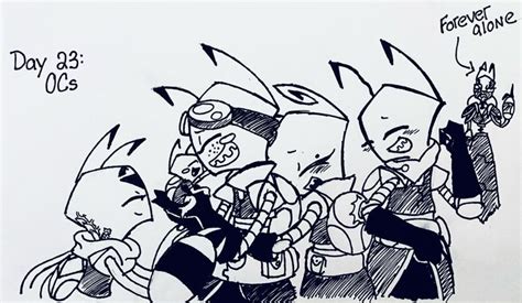 Pin By Rosea Pom On Invader Zim Invader Zim Humanoid Sketch Inktober