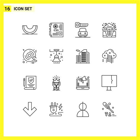 Set Of 16 Commercial Outlines Pack For House Halloween Mother Celebration Security Editable