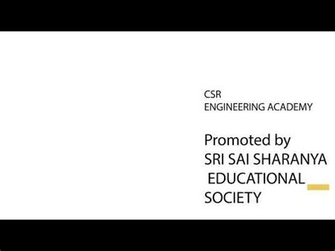 CSR Engineering Acadamy Hyderabad B Tech Subjects Online Learning Programs