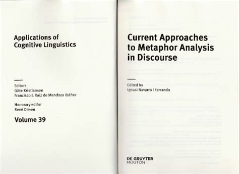 Pdf 2019 Analyzing Metaphor In Film Some Conceptual Challenges