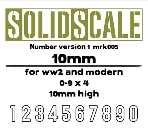 Number 1 Set B 10 Mm