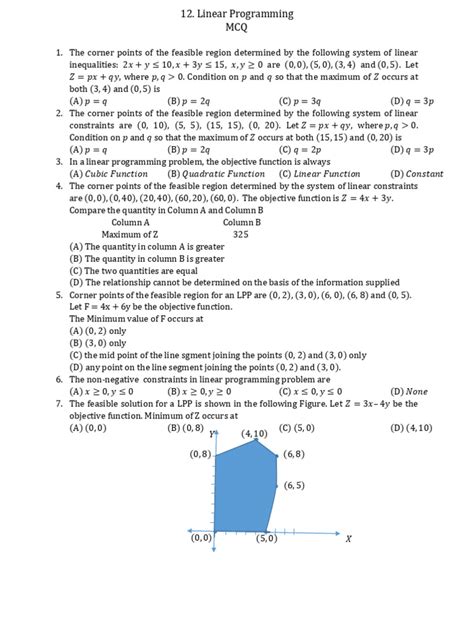 Linear Programming Mcq Pdf