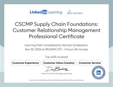 Hannah G. on LinkedIn: Certificate of Completion