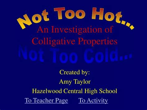 PPT An Investigation Of Colligative Properties PowerPoint Presentation ID 382698