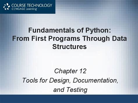 Fundamentals Of Python From First Programs Through Data